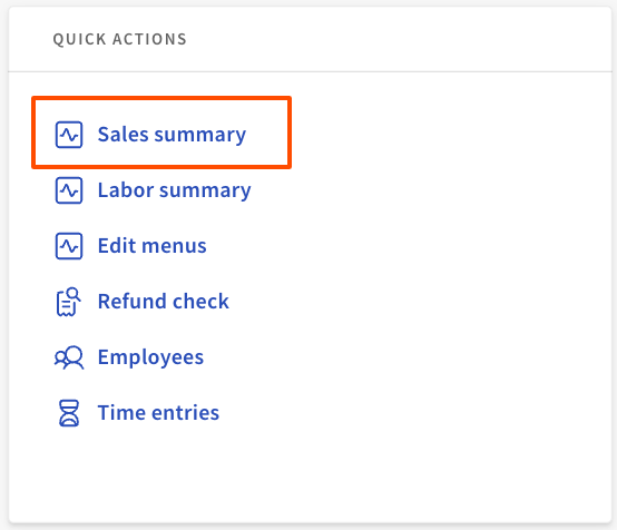 Sales Summary Report