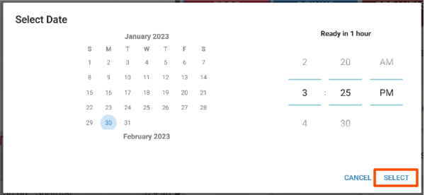 Scheduling Future Orders
