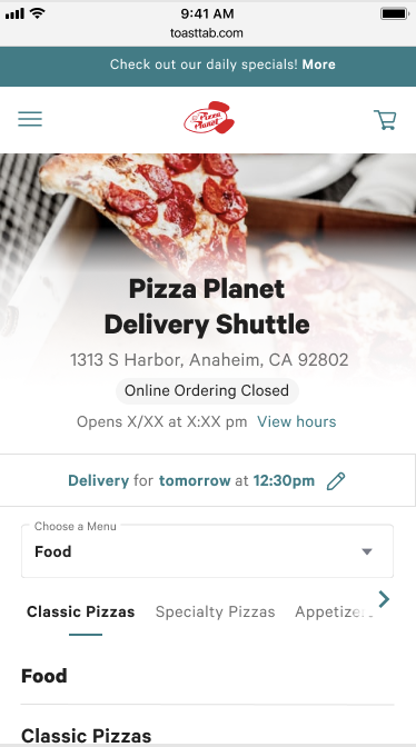 Getting Started with Online Ordering