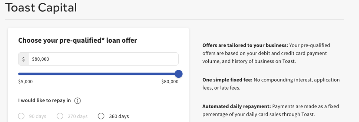 Toast Capital: Getting Started