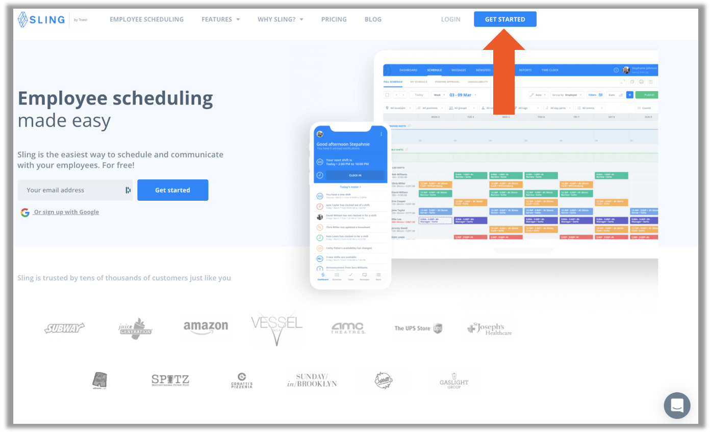 Toast Scheduling, Powered by Sling: Getting Started