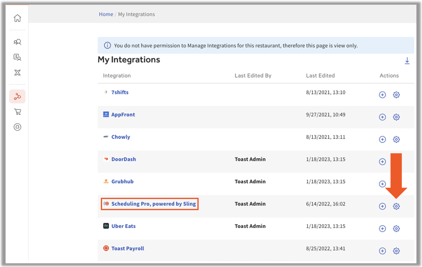 Toast Scheduling, Powered by Sling: Getting Started