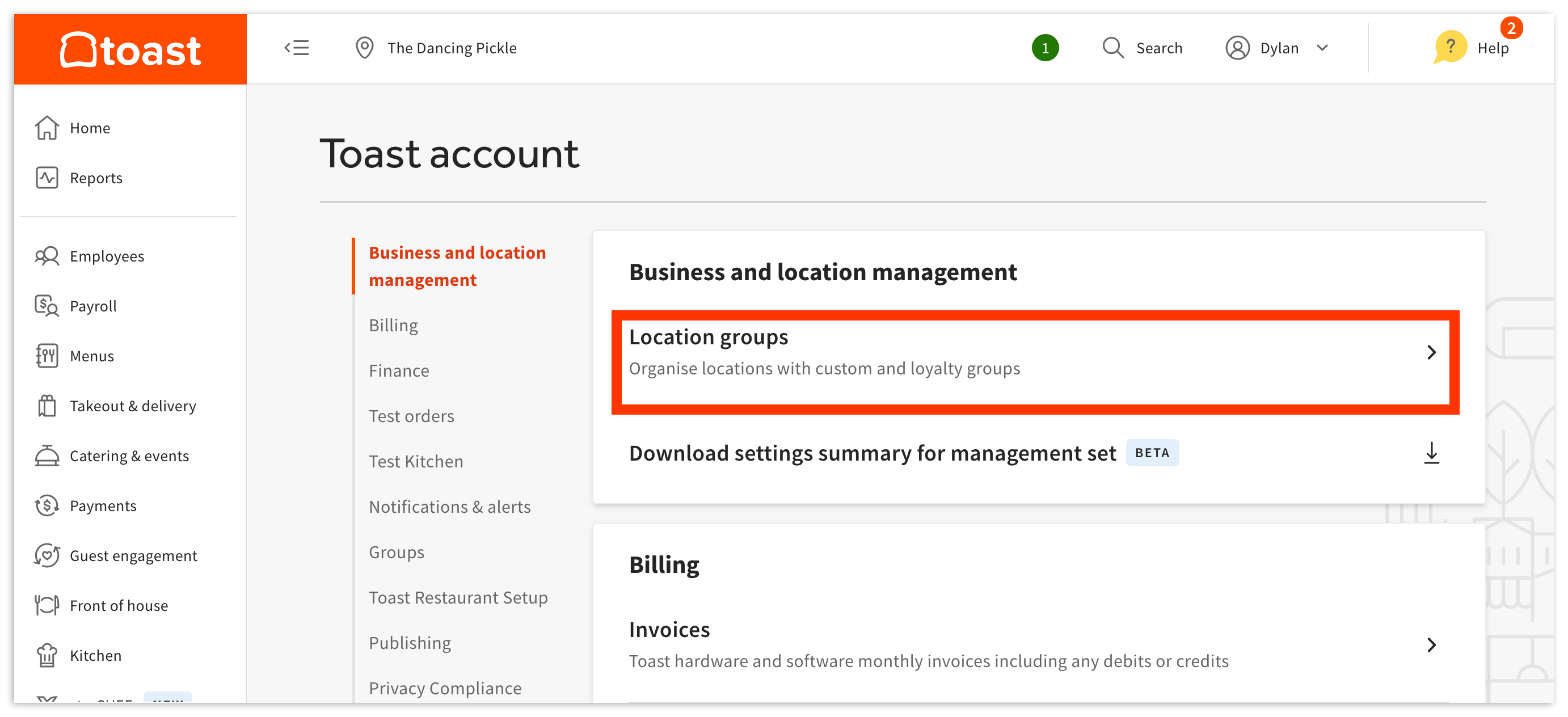 Creating, Viewing, and Editing Location Groups