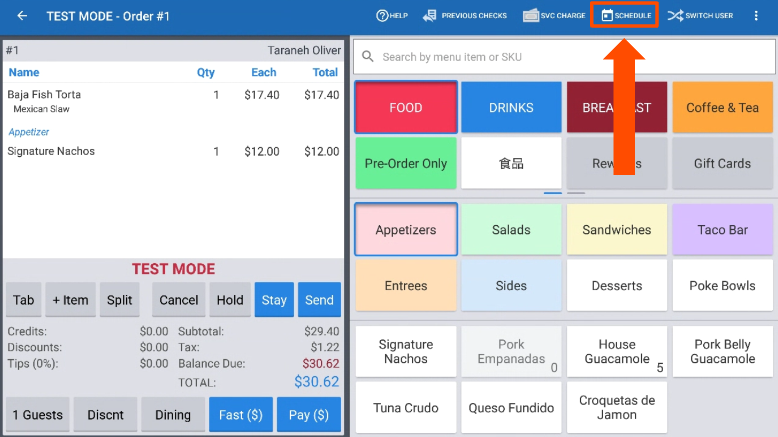 Scheduling Future Orders