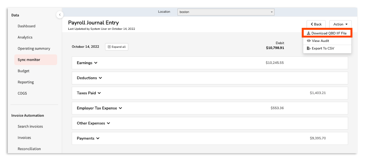 Toast Payroll + xtraCHEF Integration