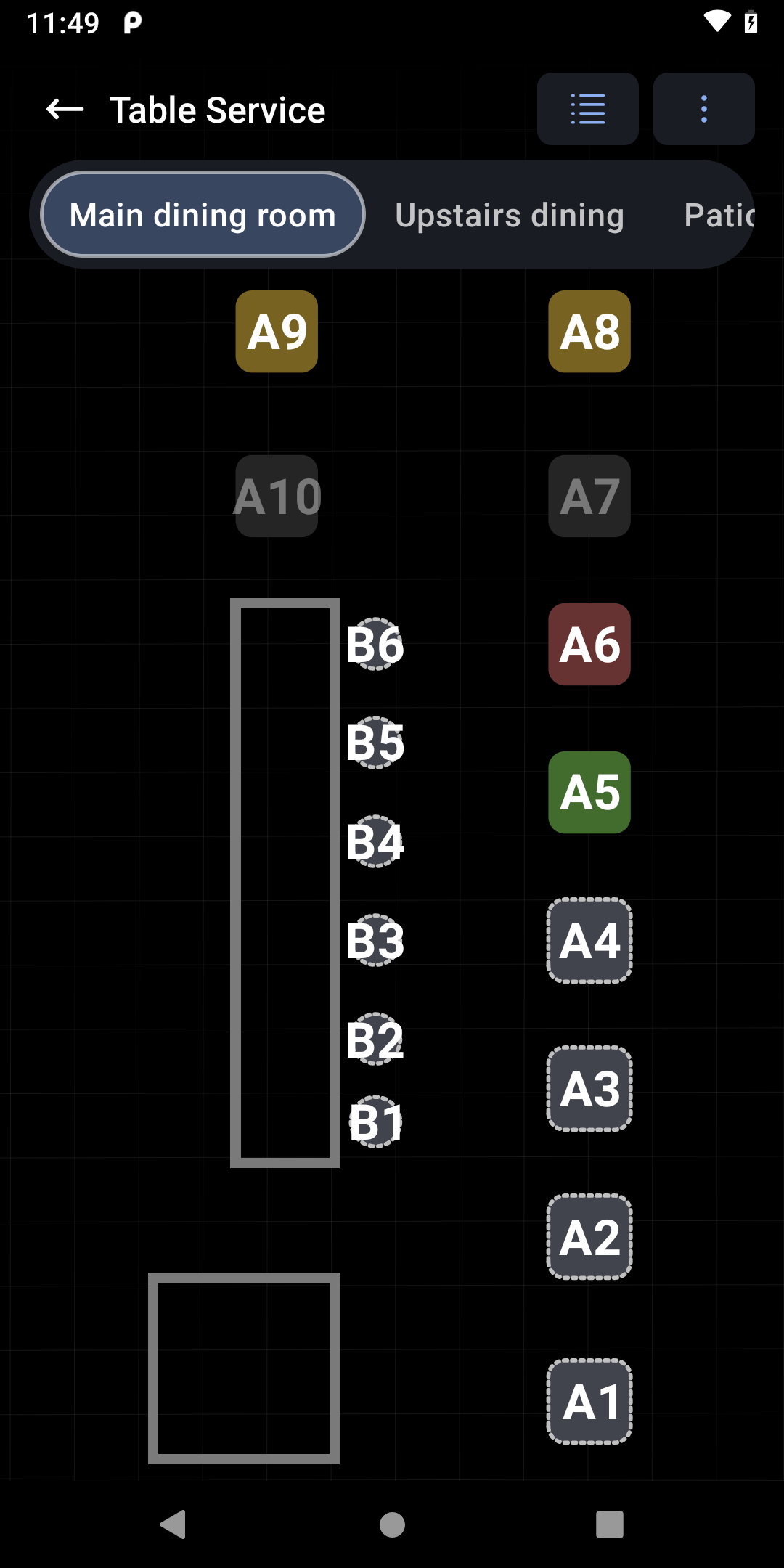 New POS: Managing Tables