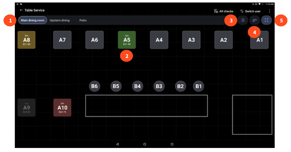 New POS: Managing Tables