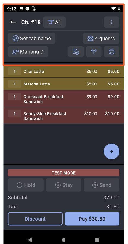 New POS: Managing Tables