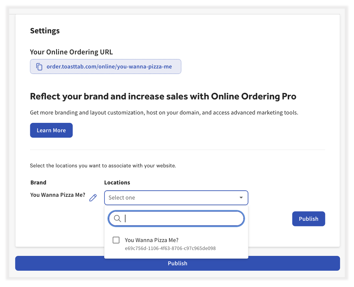 Customizing Your Toast Online Ordering Page