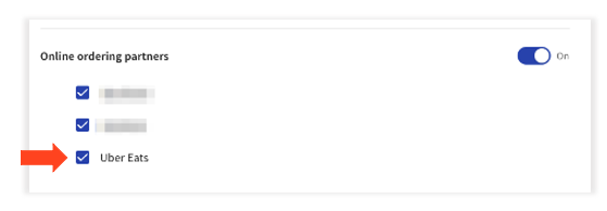 Uber Eats Third Party Ordering Configuration Page