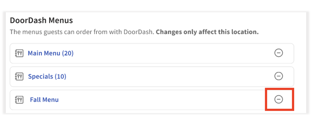 DoorDash Third Party Ordering Configuration Page
