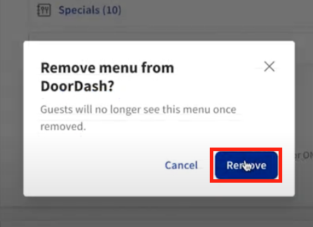 DoorDash Third Party Ordering Configuration Page