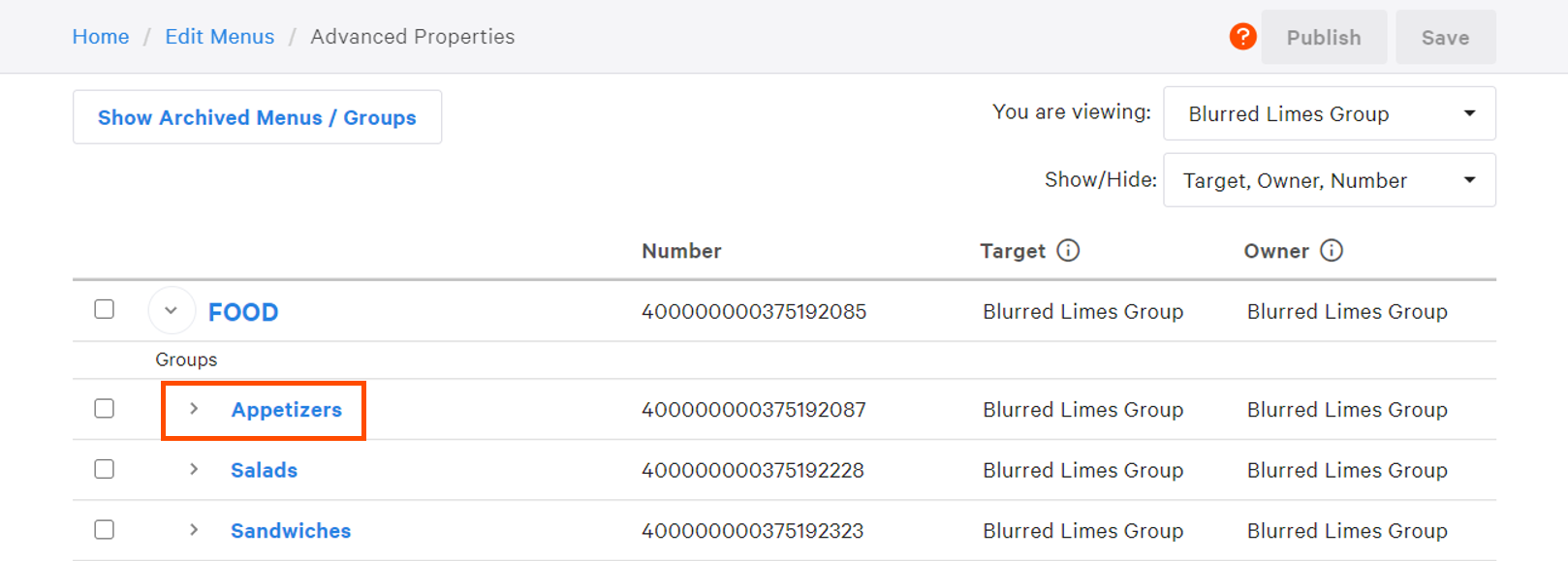 Copying Menus to Other Locations Using Multi-Location Management
