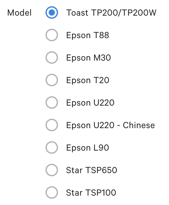 TP200 Toast Printer Quick Start Guide