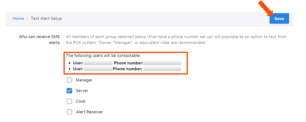 Text Alerts and Manager Notifications