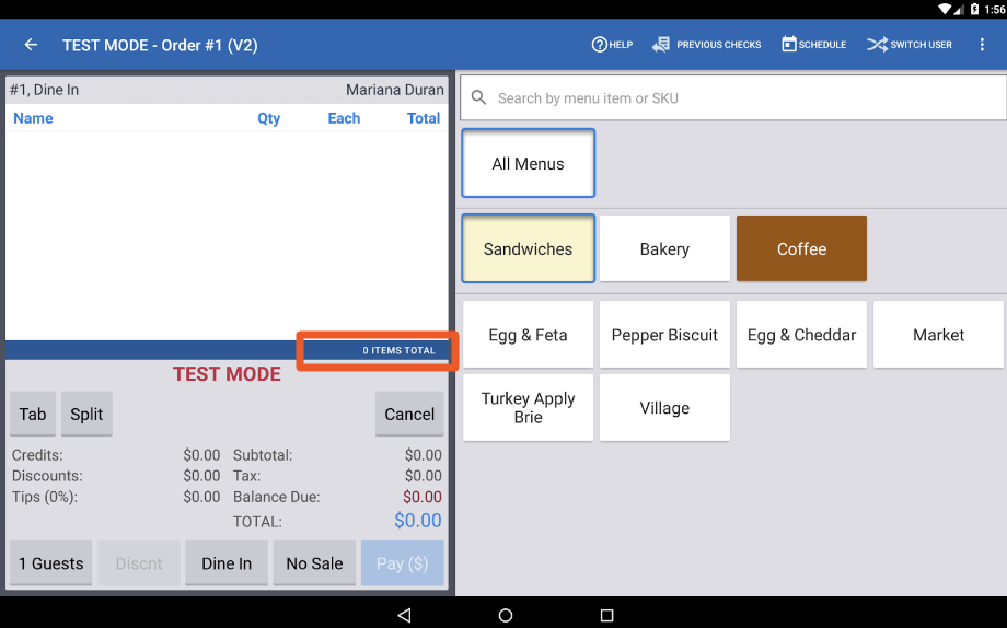 Using Total Item Quantity Count