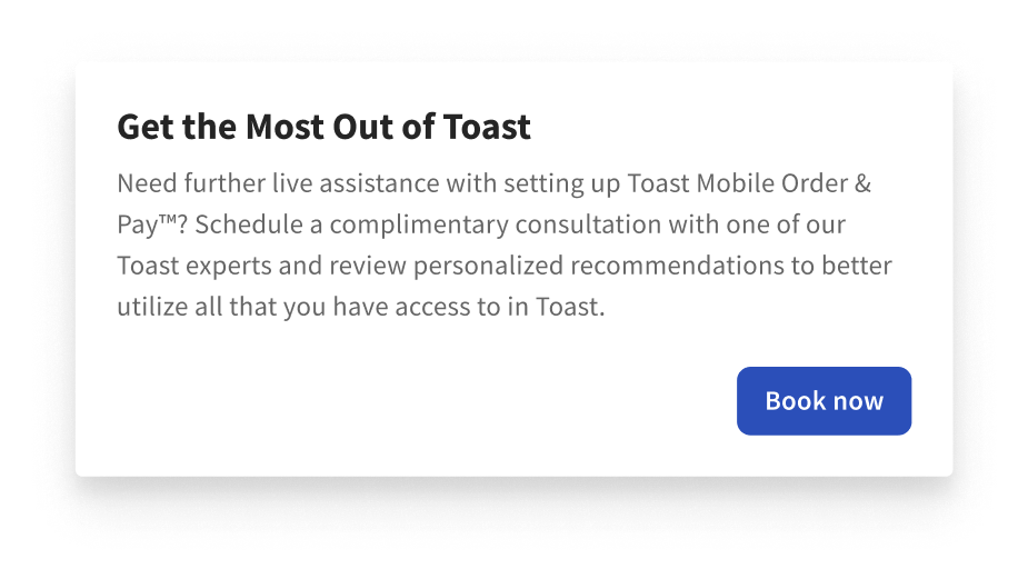 Toast Mobile Order & Pay™ Overview
