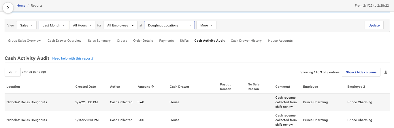 Cash Reports Overview