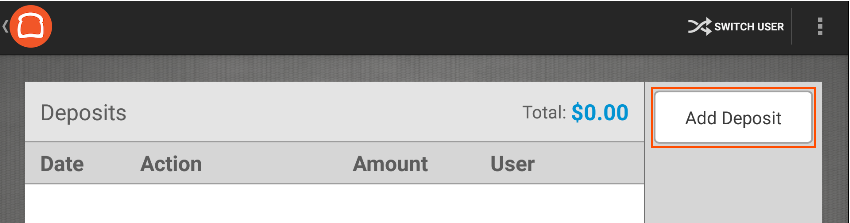Deposits: Adding Actual Cash Amounts