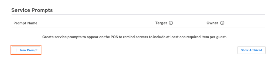 Creating and Utilizing Service Prompts