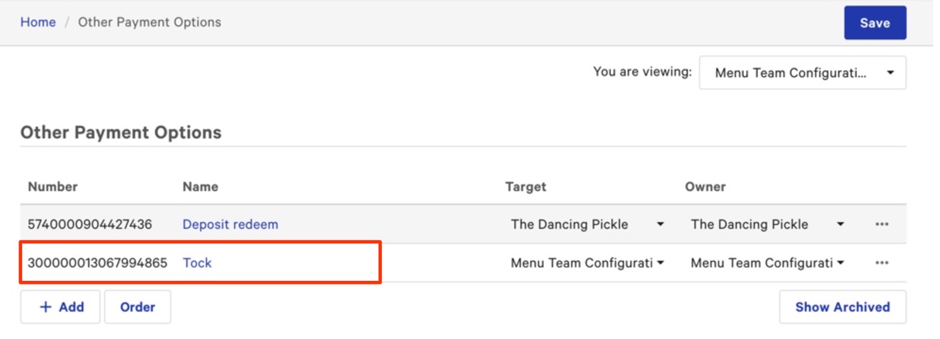 Using Tock with Toast
