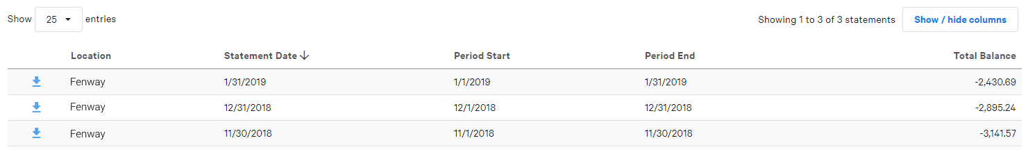 Finance Reports Overview