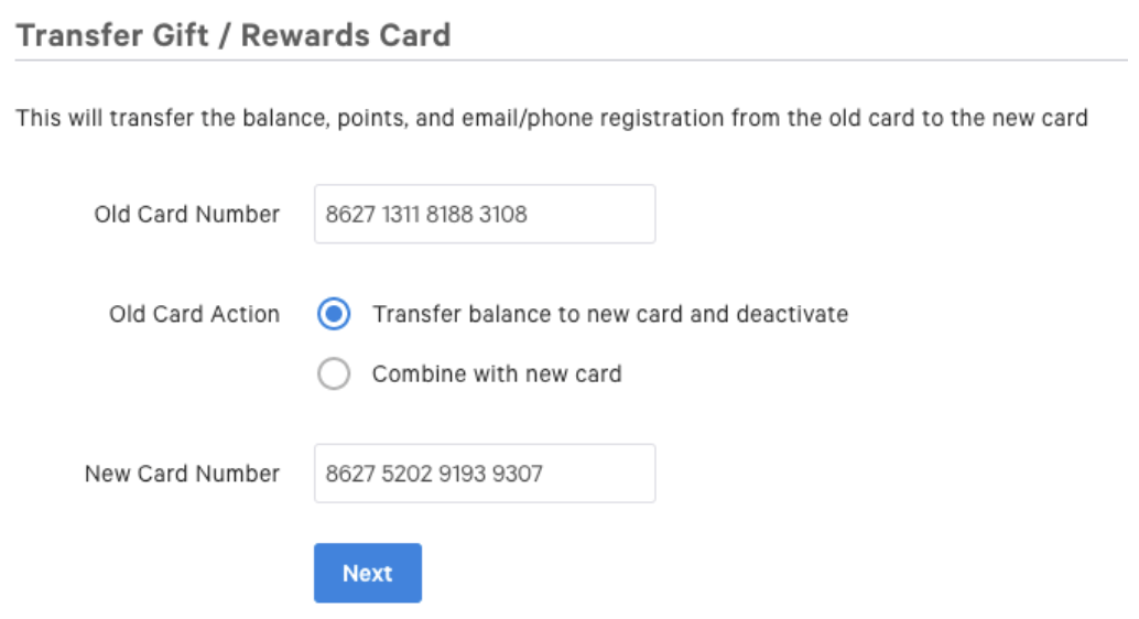 Merging Reward Balances