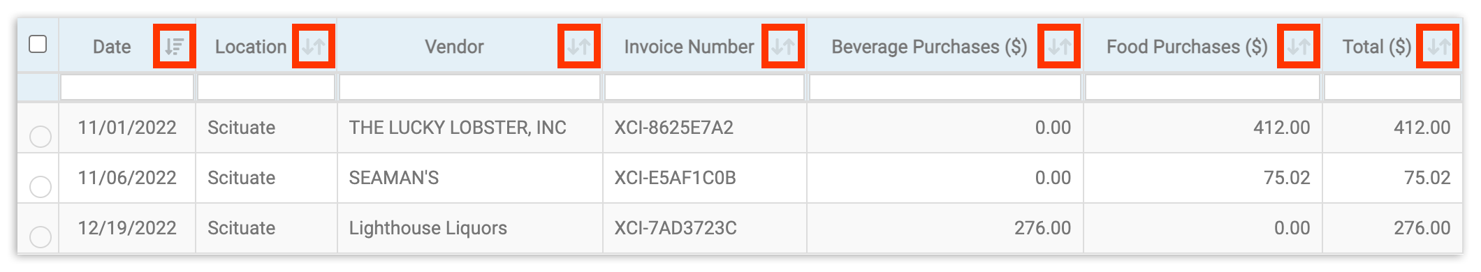 xtraCHEF: Reports - Accounting