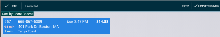 Delivery Mode, Dispatching Drivers and Completing Deliveries