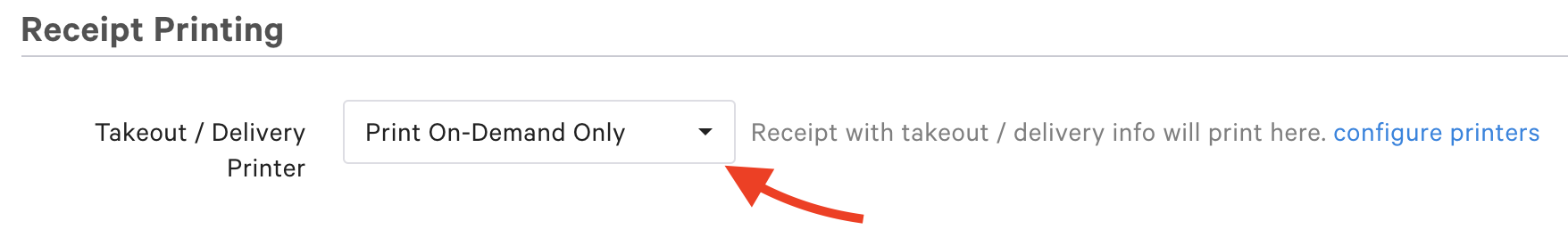 Customizing Receipt Printing For Online Orders