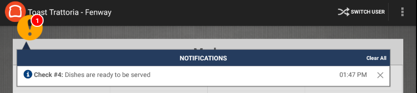 Notifications in the Toast App
