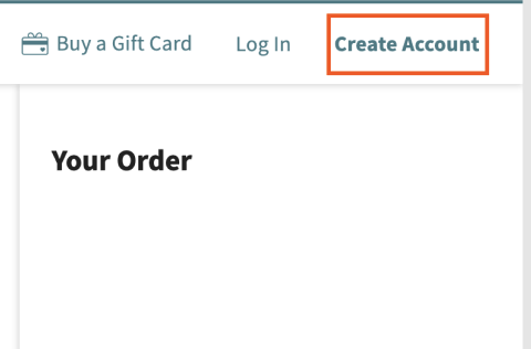 Creating an Online Ordering Account