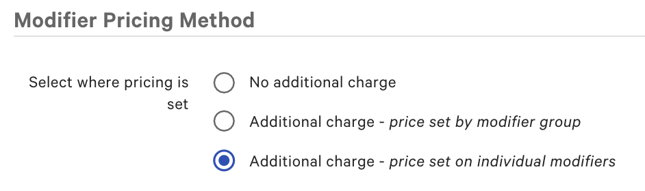 Setting Up & Using Menu Modifier Pricing Features for Your Menu