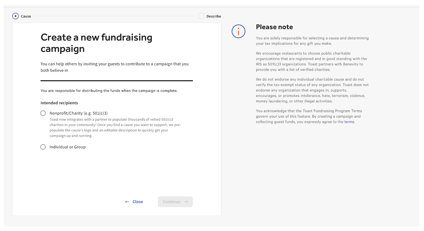 Getting Started: Fundraising Round Up Feature