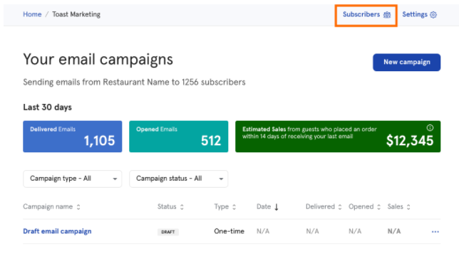 Managing Your Toast Marketing Audience