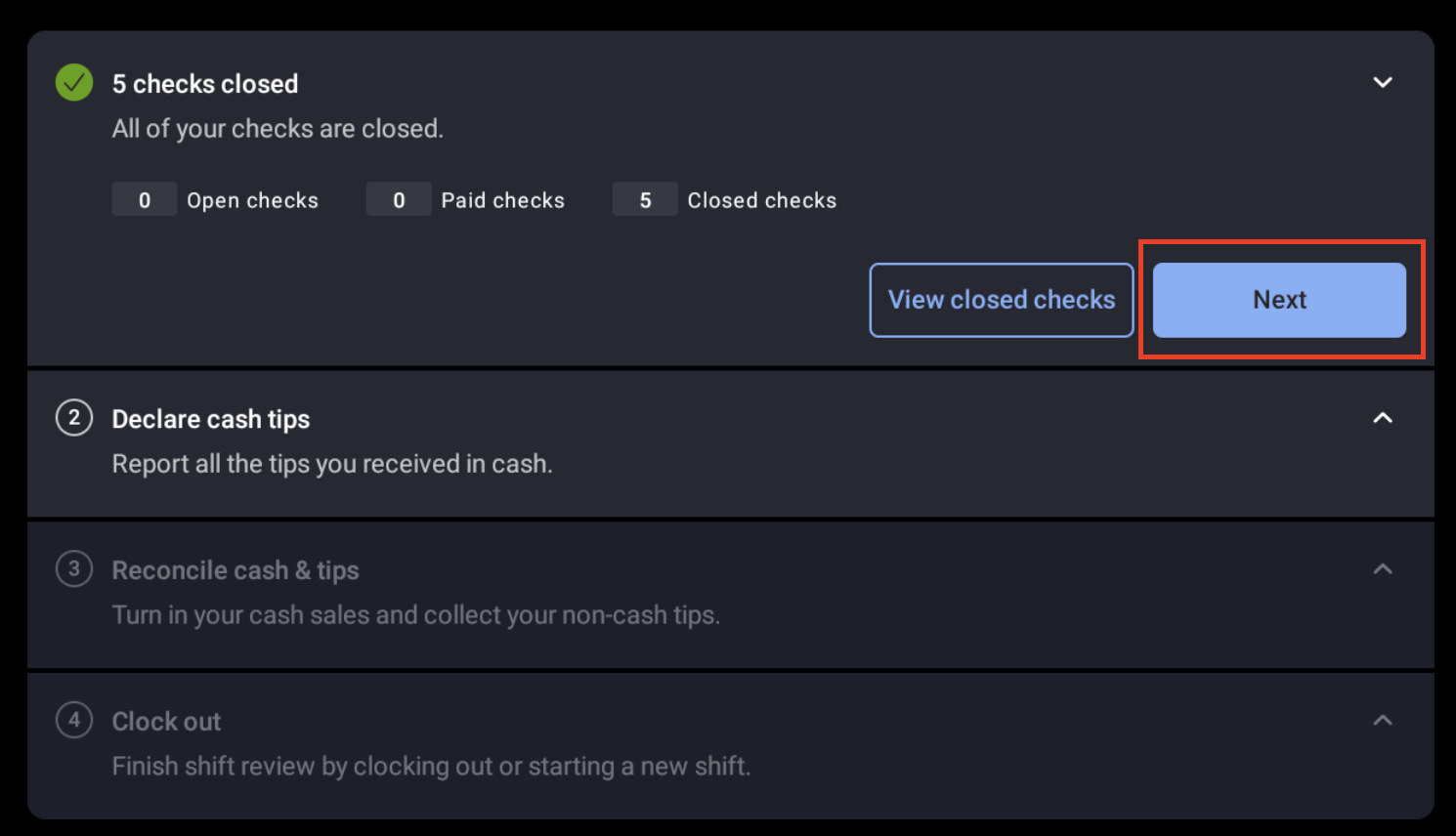Shift Review Checklist for Employees and Managers