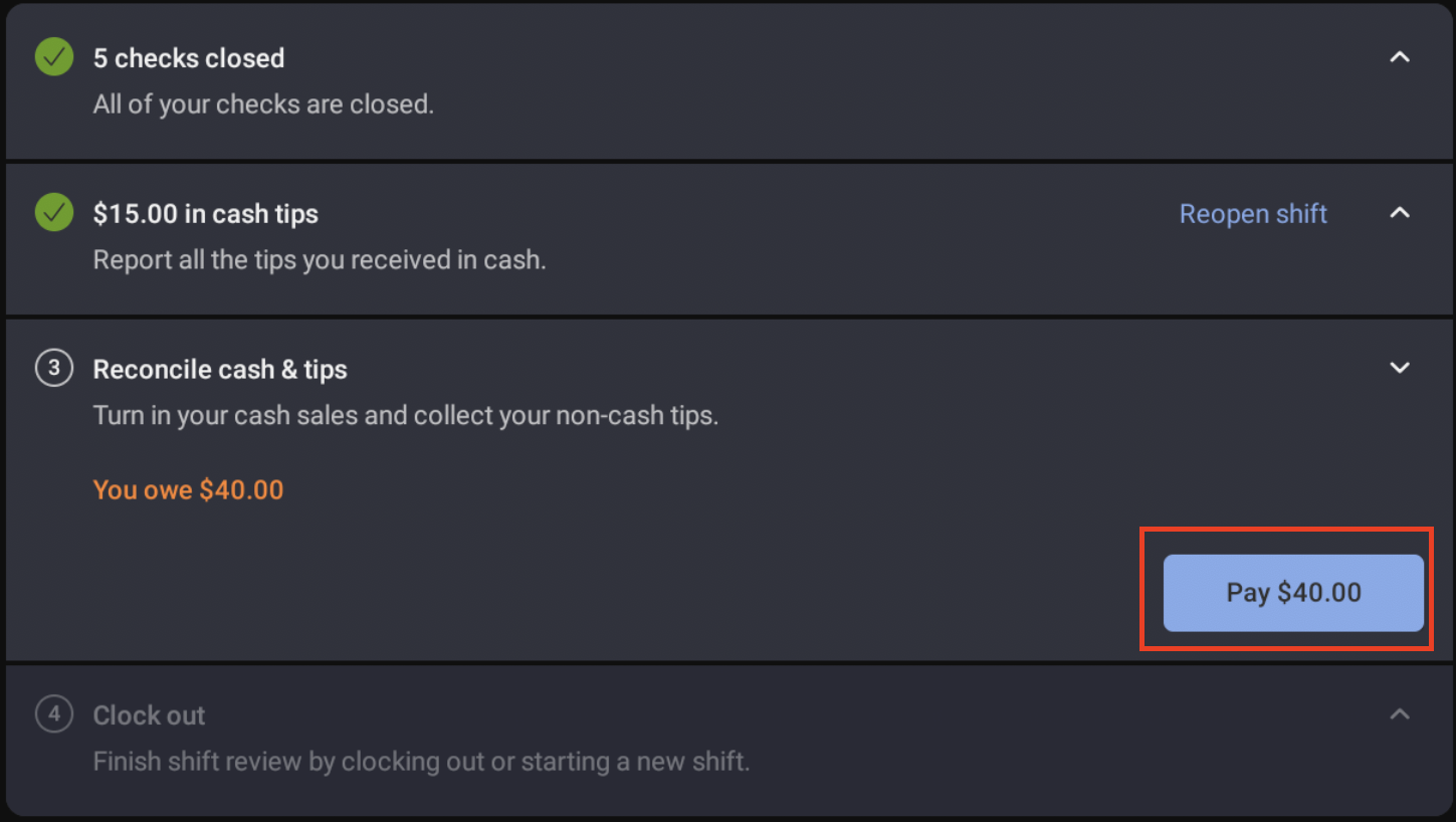 Shift Review Checklist for Employees and Managers