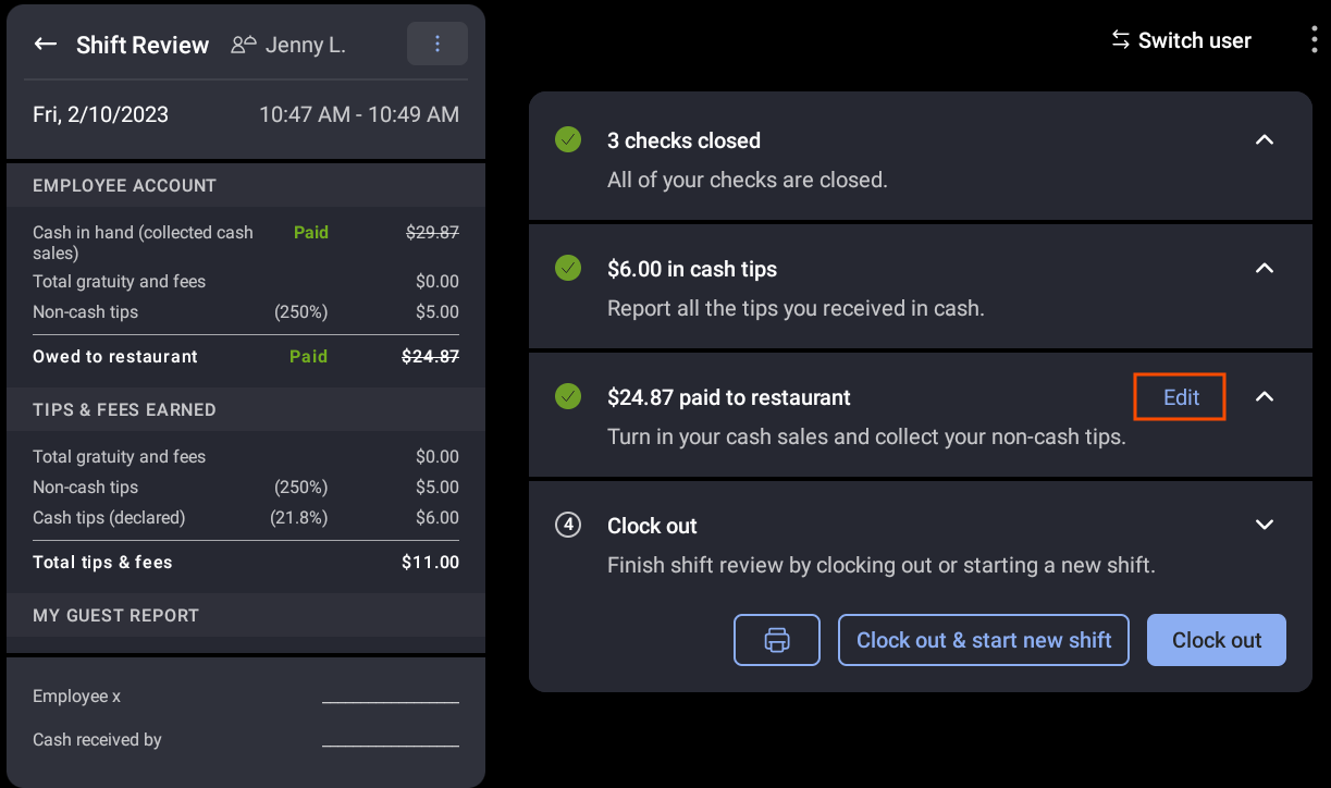 Shift Review Overview