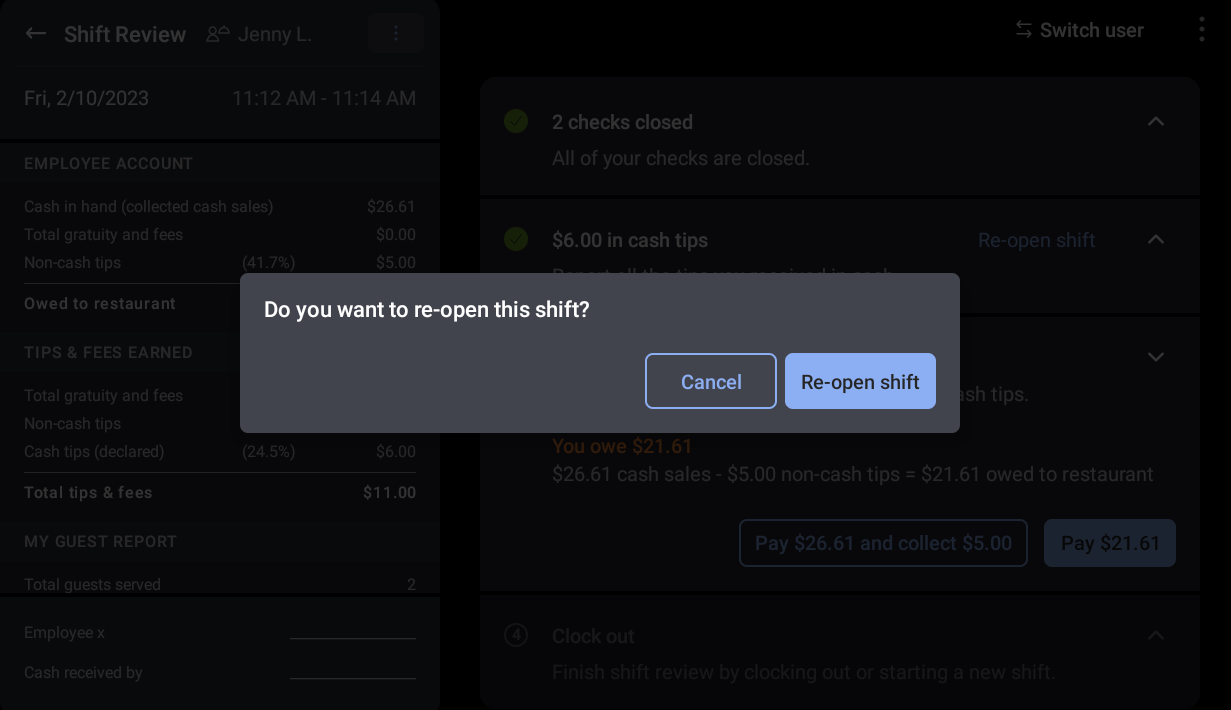 Shift Review Overview