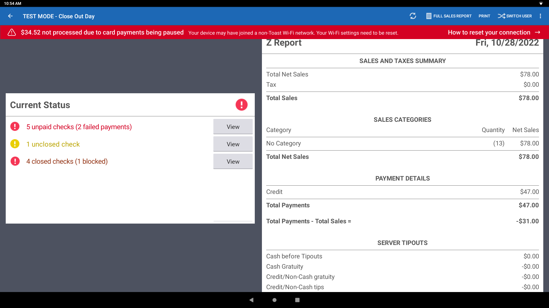 Outages and Disruptions: Using Toast During a Service Disruption