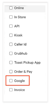 Using Order with Google