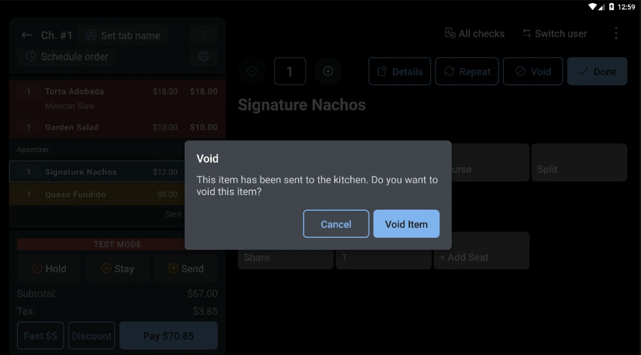 Voiding Items, Payments and Checks