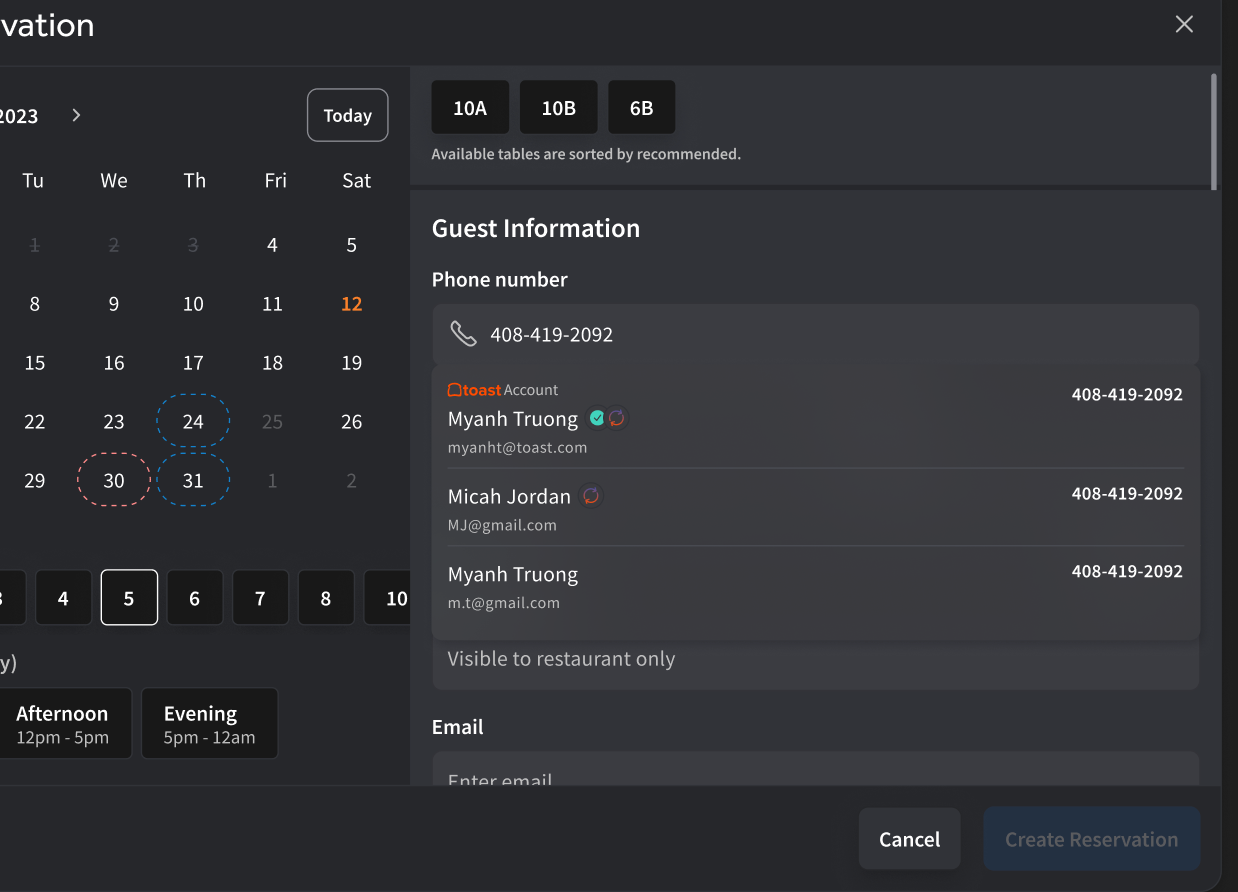 Get Started with Toast Tables