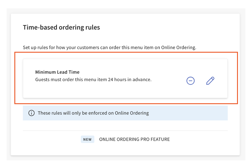Toast Online Ordering Pro: Menu Page Configuration