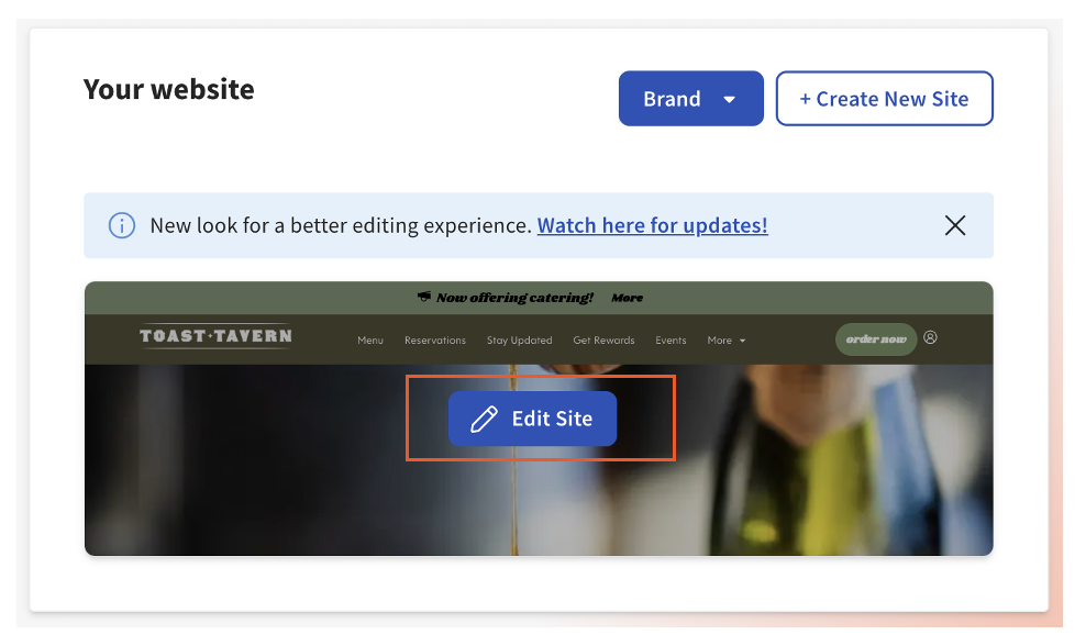 Get Started With Toast Websites