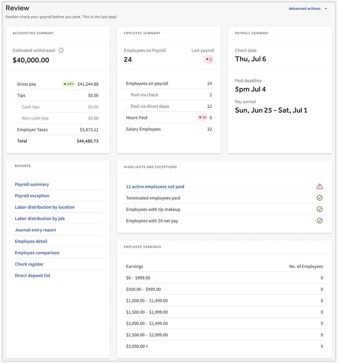 Toast Payroll: Run Your Payroll