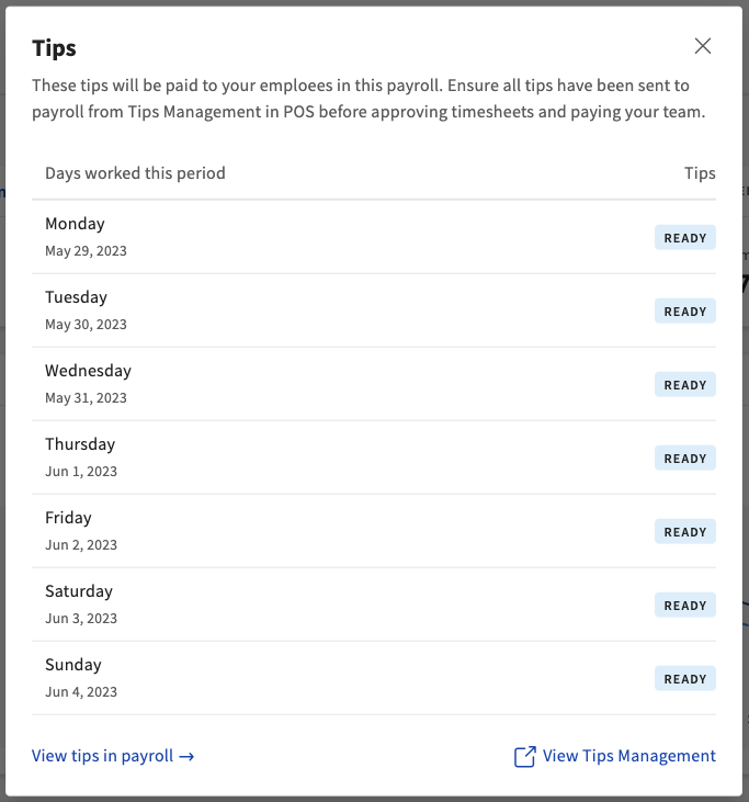 Toast Payroll: Preview Payroll Step
