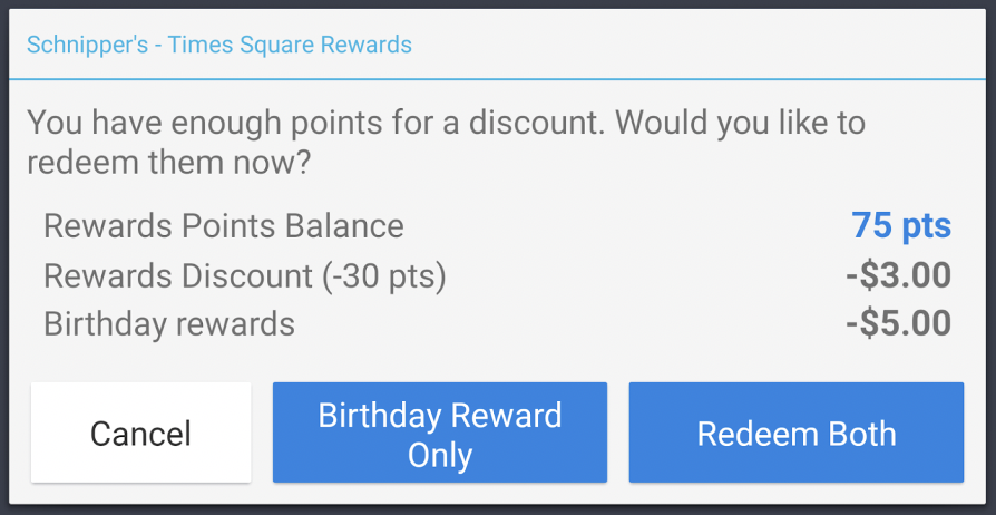 Manage Birthday Rewards