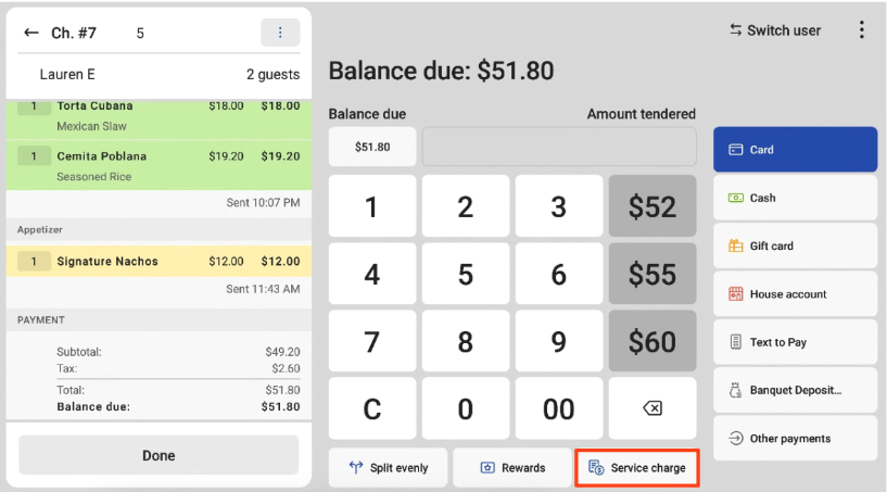 Get Started with Service Charges and Mandatory Gratuity