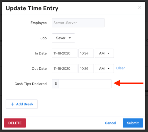 Declare Cash Tips Overview